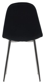 Jídelní židle Polar, 2ks, černá, 52x45x90