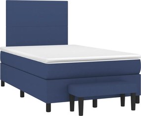 Box spring postel s matrací modrá 120x200 cm textil 3136427