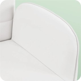 Kancelářská židle Yaheetech – bílá, 65,5 cm (délka) × 64,5 cm (šířka) × 83 cm – 93 cm (výška) (266457291649)