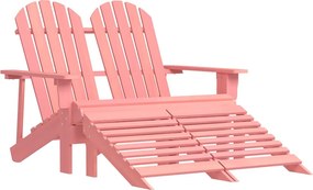 2místná zahradní židle Adirondack s podnožkou jedle růžová 315917