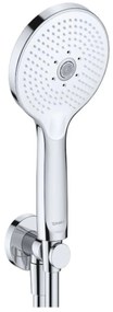 Duravit - Set sprchové hlavice, kolínka a hadice, 3 proudy, chrom/bílá UV0762001005