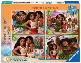 Ravensburger Disney: Vaiana / 4x100 dílků / od 5 let