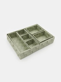 Sinsay - Sada úložných krabiček 6 pack - zelená