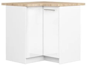 Kuchyňská skříňka OLIVIA S90/90 - bílá/bílý lesk