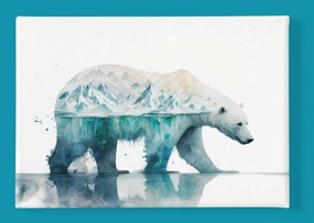 Obraz na plátně - Polární medvěd, ledovec FeelHappy.cz Velikost obrazu: 150 x 100 cm