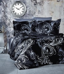 Brotex Povlečení Satén Exclusive Atlantis Black 140x220 / 70x90cm