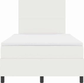 Postel s boxspringem s čelo Krémová a bílá 120 x 200 cm 3337553