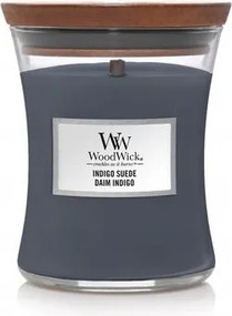 WoodWick střední svíčka Indigo Suede 275 g