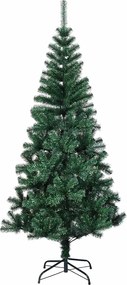 Umělý osvětlený vánoční stromeček Zelená 120 cm PVC a kov 3396744