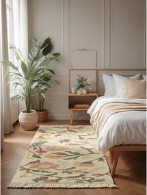 Krémový ručně tkaný jutový běhoun 80x200 cm Roya Violette – Elle Decoration