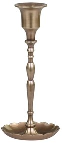 Mosazný antik kovový svícen na úzkou svíčku - 8*16cm