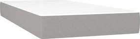 Box spring postel s matrací a LED světle šedá 120x190 cm textil 3270095