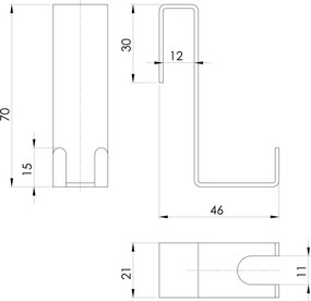 Gedy Gedy, THOR uchycení na zástěnu pro stěrku, chrom, 562613
