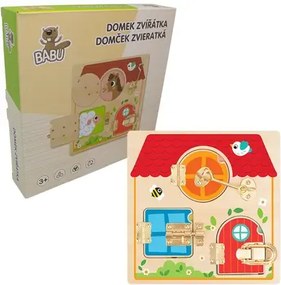 SPARKYS BABU Vzdělávací tabule se zámky / Tabule / 3 zámky / dřevo / 2