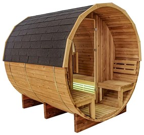 BPS-koupelny Finská zahradní sudová sauna HYD-4025 210x210, 4-6 osob