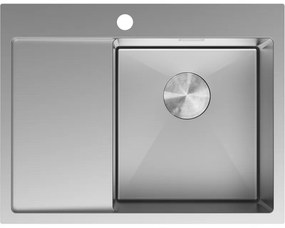 Mexen Exar ocelový dřez s 1 komorou a odkapávačem, pravý 620 x 480 mm, inox - 6432621005P-01