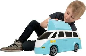 TEAMSTERZ Auto karavan modro-bílý 35 cm / Karavan / Na baterie / Světl
