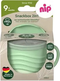 NIP NATURE line snackbox 2v1 250ml 1ks zelená / od 9 měsíců