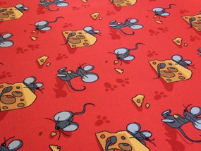 Dětský koberec Myšky 5744 červený Šíře role: 4 m