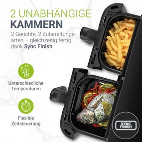 Juskys Horkovzdušná fritéza 9 l se dvěma koši