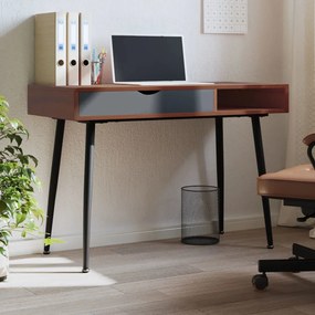 vidaXL Počítačový stůl se zásuvkou hnědý 110x50x75 cm kompozitní dřevo [358621]
