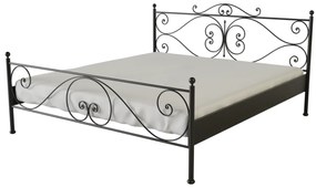 Nábytek ATIKA s.r.o. Kovová postel EMILIE Povrchová úprava: stříbrná RAL 9006, Rozměr: 160 x 200 cm