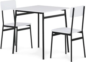 Autronic Jídelní set s 2 židlemi AUT-O2121 Odstín: Bílá