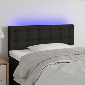 Čelo postele s LED černé 90x5x78/88 cm textil 3122030
