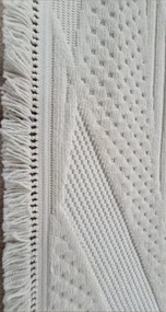 HU Krémově béžový moderní koberec TWIST CREAM 30629A Rozměr: 60x100 cm