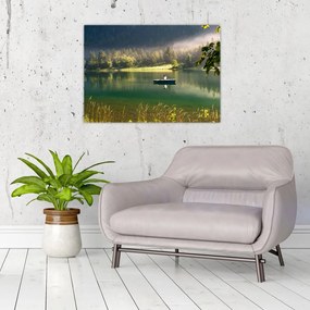Skleněný obraz jezera (70x50 cm)