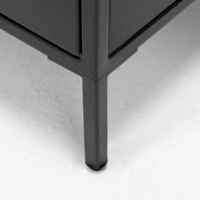 OnaDnes -20% Černý kovový noční stolek Kave Home Shantay 40 x 35 cm