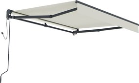 Elektrická markýza s LED osvětlením BestBerg BBSU-EL250BG / 250 x 200 cm / béžová