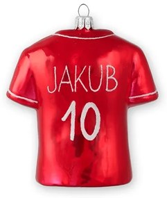 Fotbalový dres se jménem červený