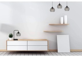 Stolní lampa Crystal, 1x černé křišťálové stínítko