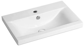 Mereo Mereo, Vigo, koupelnová skříňka s keramickým umyvadlem, 61 cm, bílá, dub, CN311