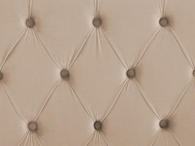 Béžová čalouněná postel s rámem LUBBON 160 x 200 cm Beliani