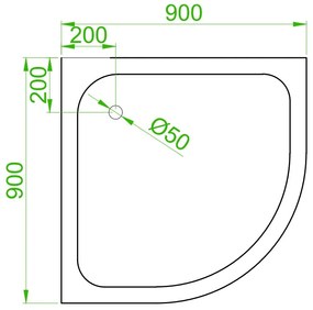 BPS-koupelny Hydromasážní box HYD-Porto 01B 90x90 cm chrom/transparent