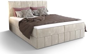 Manželská postel Boxspring 140 cm Barack Comfort (béžová) (s matrací a úložným prostorem). 1055787