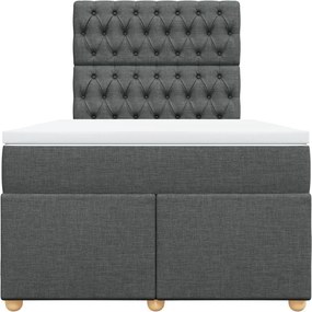 Box spring postel s matrací tmavě šedá 120x200 cm textil 3293555