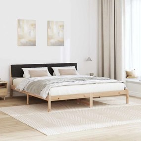 Rám postele Hnědo-černá 200 x 200 cm Masivní borovicové dřevo 3394330