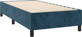Box spring postel s matrací tmavě modrá 80 x 200 cm samet 3144649
