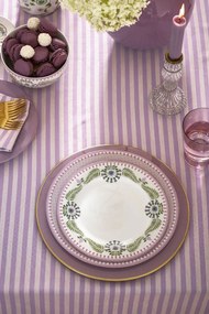 Pip Studio Lily &amp; Lotus talíř Ø23cm, bílý (talíř tenkostěnného porcelánu)