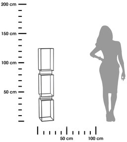 STOJAN NA KVĚTINÁČ BOX 134X24X24 CM ČERNÁ