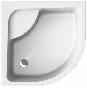Polimat Čtvrtkruhová akrylátová sprchová vanička Pako 3 80x80 (90x90) Barva: Bílá, Rozměry (cm): 90x90