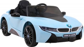 Ramiz Elektrické autíčko BMW i8 Lift modré + dálkové ovládání + pomalý start + 3bodové pásy + MP3 USB + LED