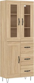 Skříň highboard dub sonoma 69,5 x 34 x 180 cm kompozitní dřevo 3198692