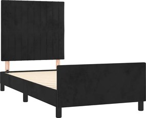 Rám postele s čelem černý 90x200 cm samet 3125857