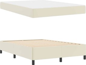 Rám postele s matrací Krémová 160 x 200 cm textil 3399011