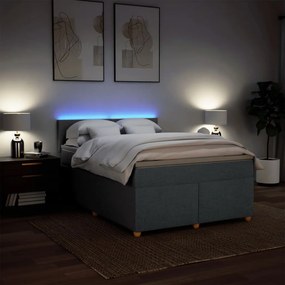 Box spring postel s matrací tmavě šedá 160x200 cm textil 3289025