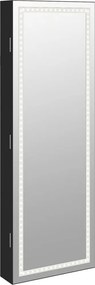 vidaXL Zrcadlová šperkovnice s LED světly nástěnná [353251] Barva: Hnědá